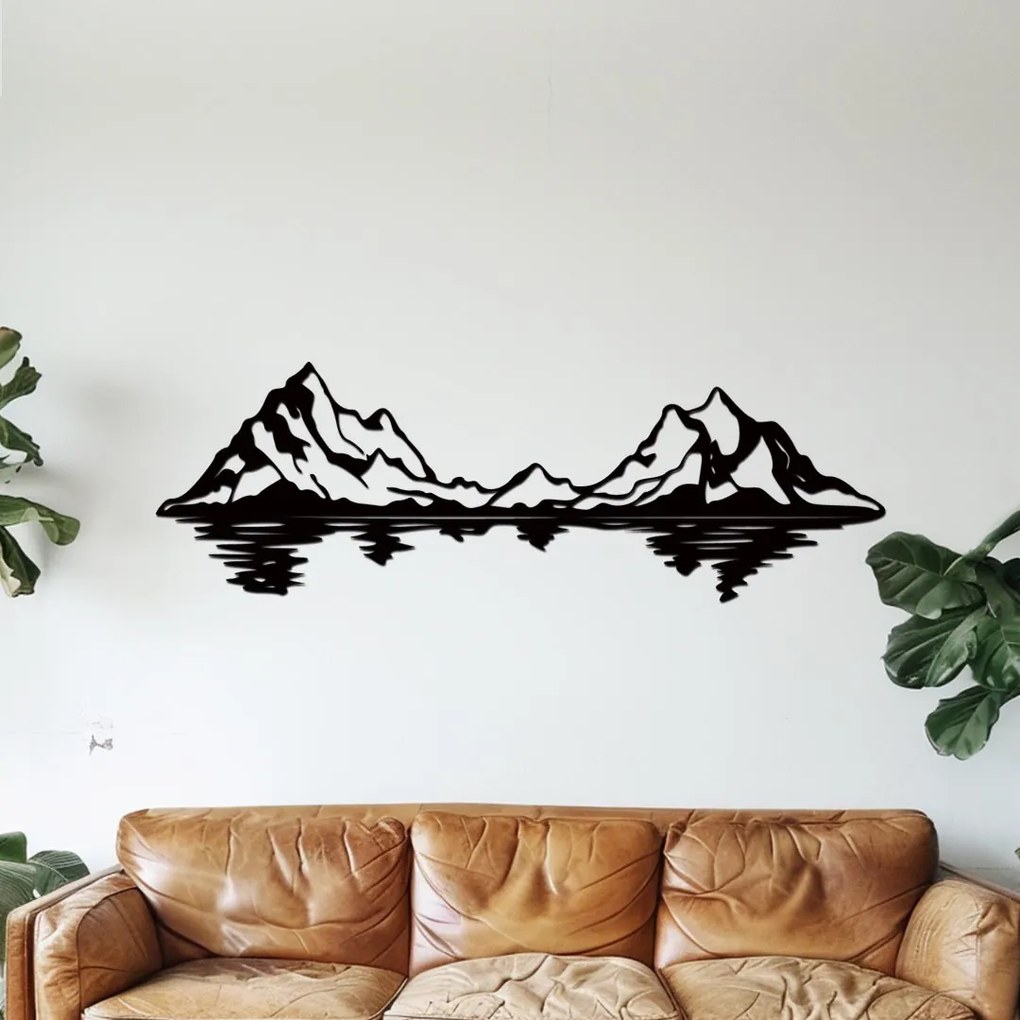 dřevo života Dřevěné hory s vodou na zeď Rozměry (cm): 95x26, Barevný vzor: Světlý dub