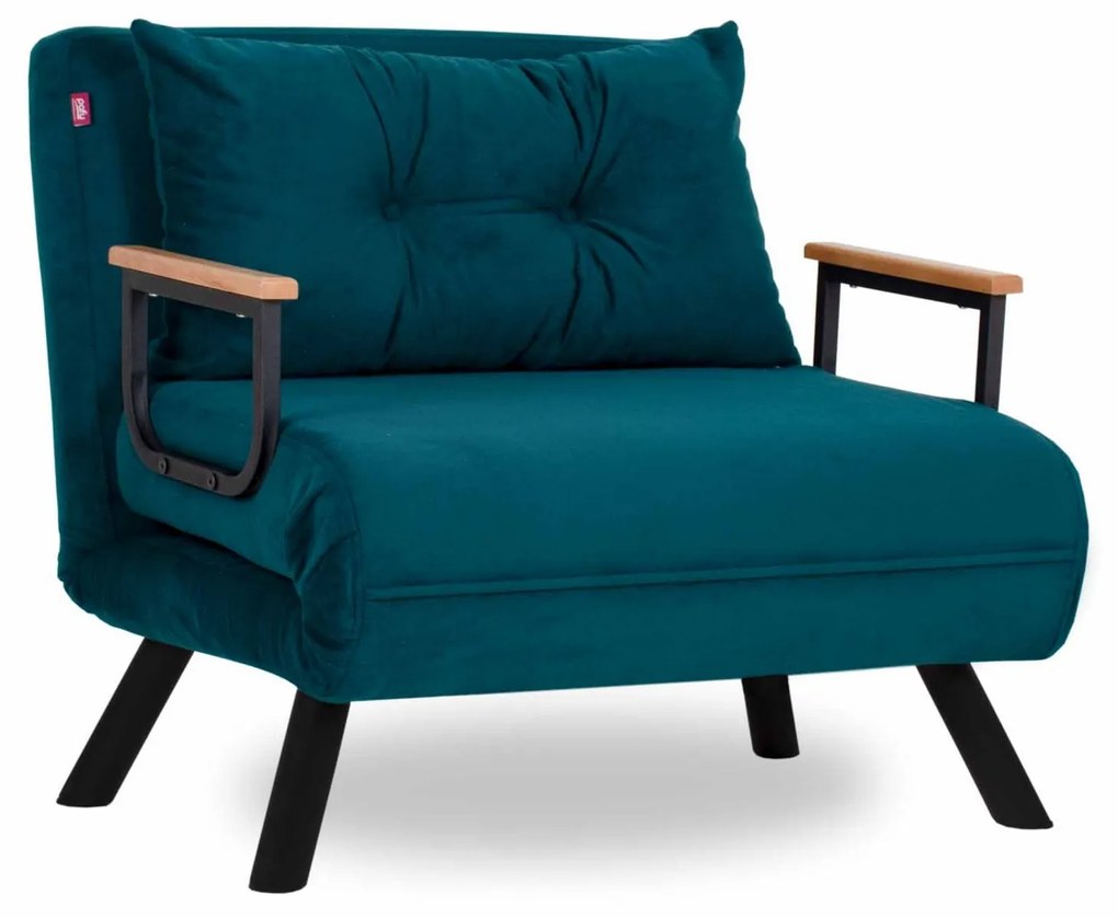 Atelier del Sofa 1-místná pohovka Sando Single - Petrol Green, Zelená