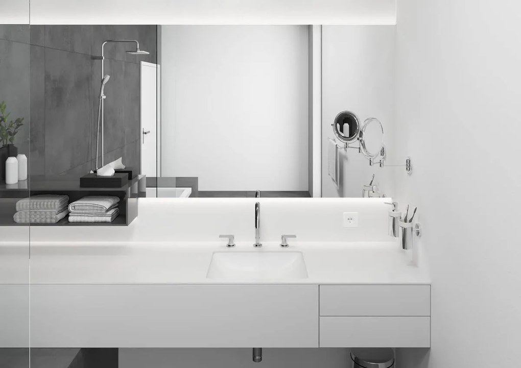 Hansgrohe Vernis Shape, umyvadlová baterie s výpustí, 3-otvorová instalace, černá matná, 71563670