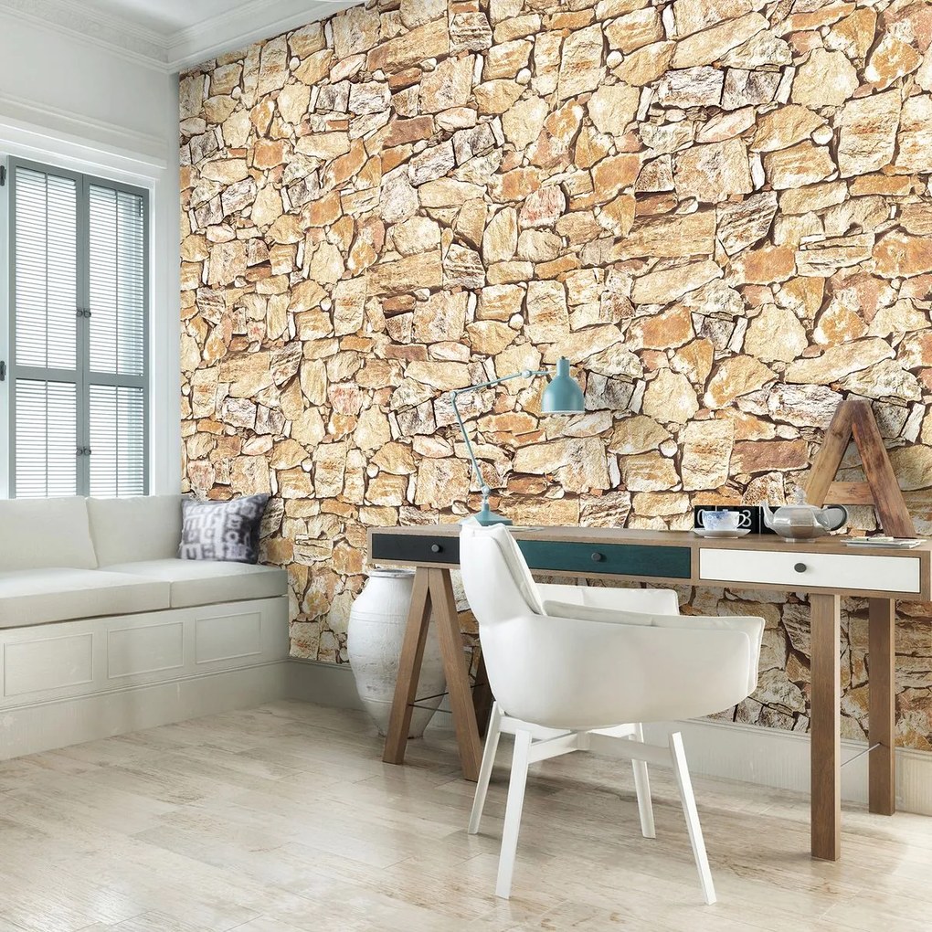 Fototapeta - Stone Wall Rock (152,5x104 cm)