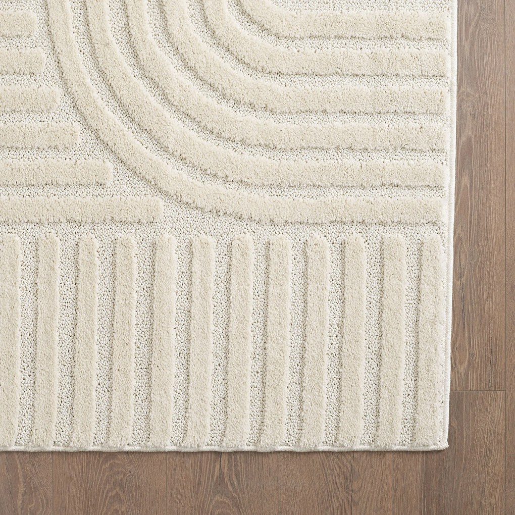 Ayyildiz, Kusový koberec Art 1121 Cream kruh, 80x80 (průměr) kruh, béžová, ložnice