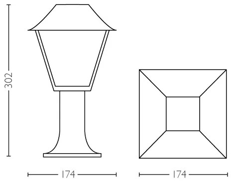 Philips 16496/30/PN - Venkovní lampa MYGARDEN ALPENGLOW 1xE27/60W/230V IP44