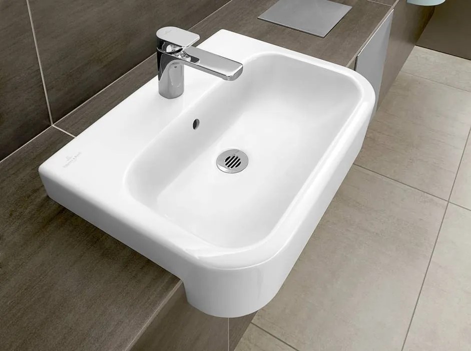 Villeroy & Boch ARCHITECTURA - Polozapuštěné umyvadlo, 550x430x170 mm, s přepadem, bílá alpin 41905501