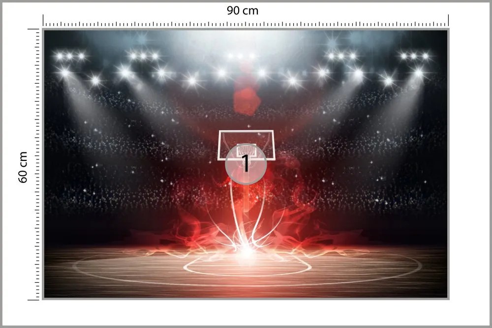 Fototapeta Futuristické Basketbalové Hřiště Samolepící tapety 104x70.5