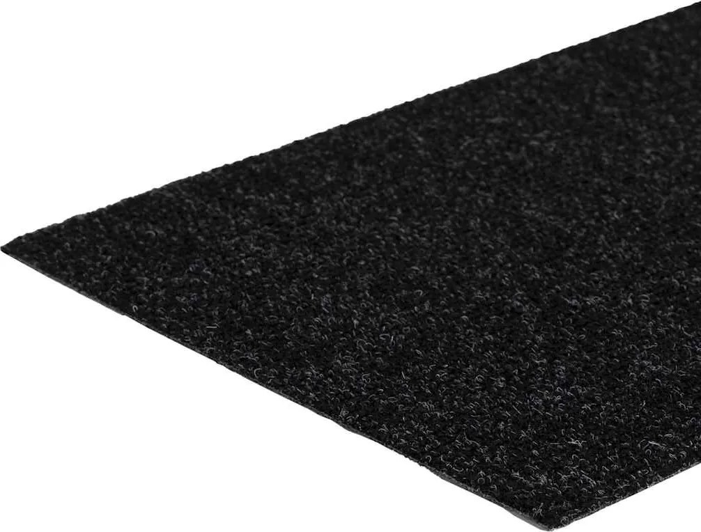 Schodové rohože samolepicí 15 ks 60 x 25 cm černé obdélníkové 326914