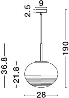 Závěsné svítidlo NOVA LUCE MAEVE Ε27 9236750 bez žárovky