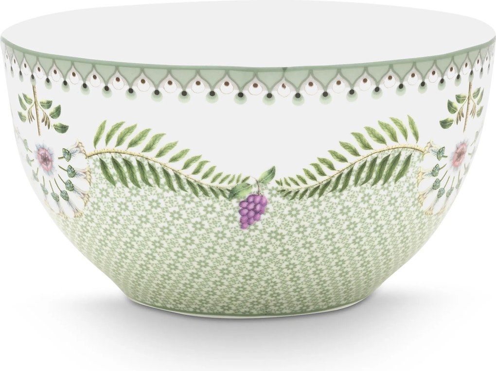 Pip Studio Lily & Lotus miska Ø15cm, zelená (porcelánová miska)