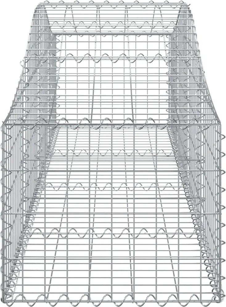 Klenuté gabionové koše 6 ks 200x50x40/60 cm pozinkované železo 3145581