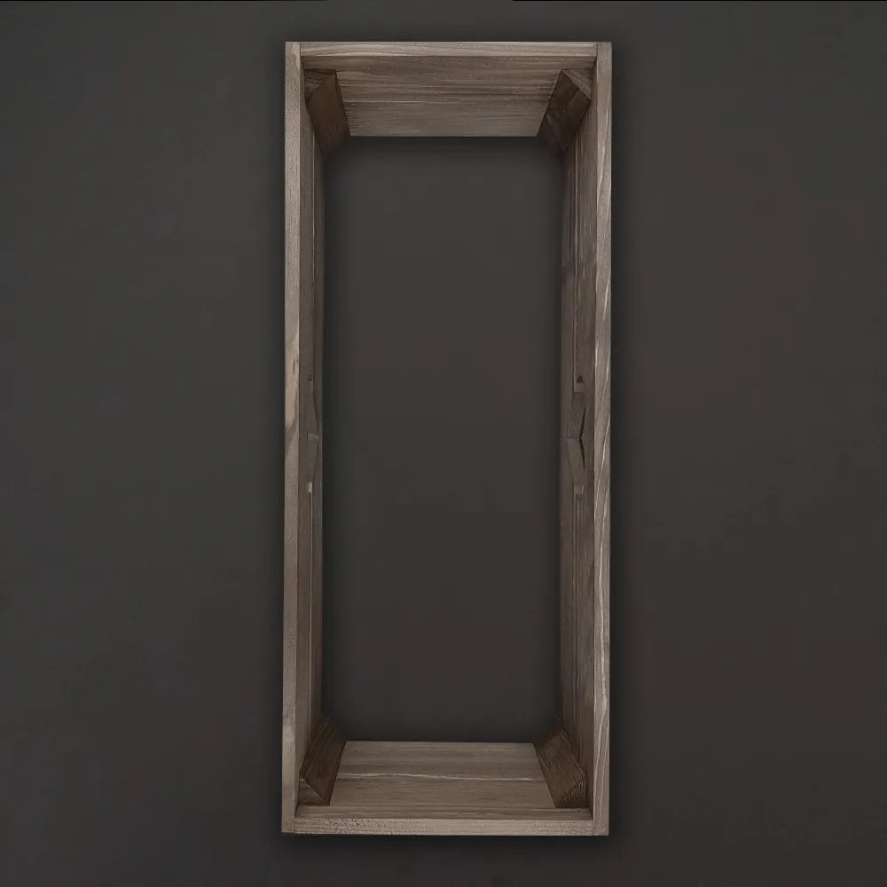 AMADEA Dřevěný obal na truhlík se srdcem tmavý, 52x21,5x17cm Český výrobek