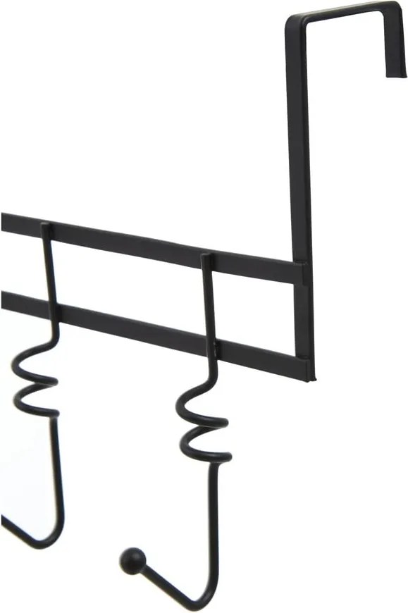 Černý kovový věšák na dveře 46 cm Jaxen – Premier Housewares