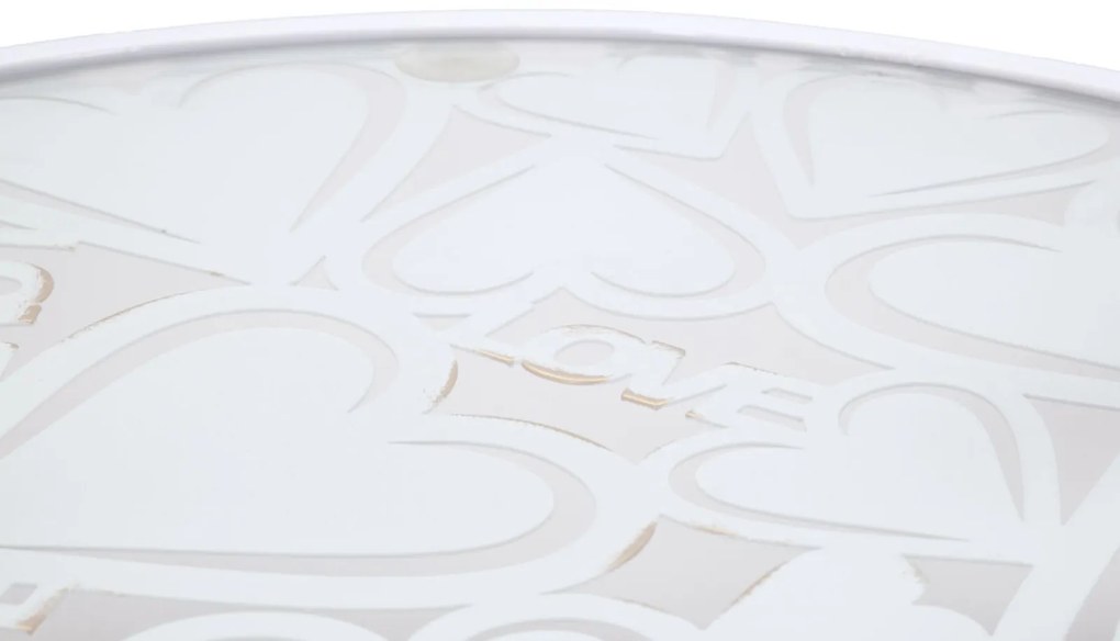 Set 2 ks bílých odkládacích stolků Mauro Ferretti Evela, 43x60-38x55 cm