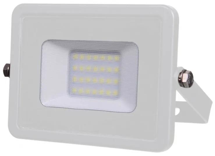 V-TAC LED venkovní reflektor 20W/230V/4000K/1600Lm/100°/IP65, bílý