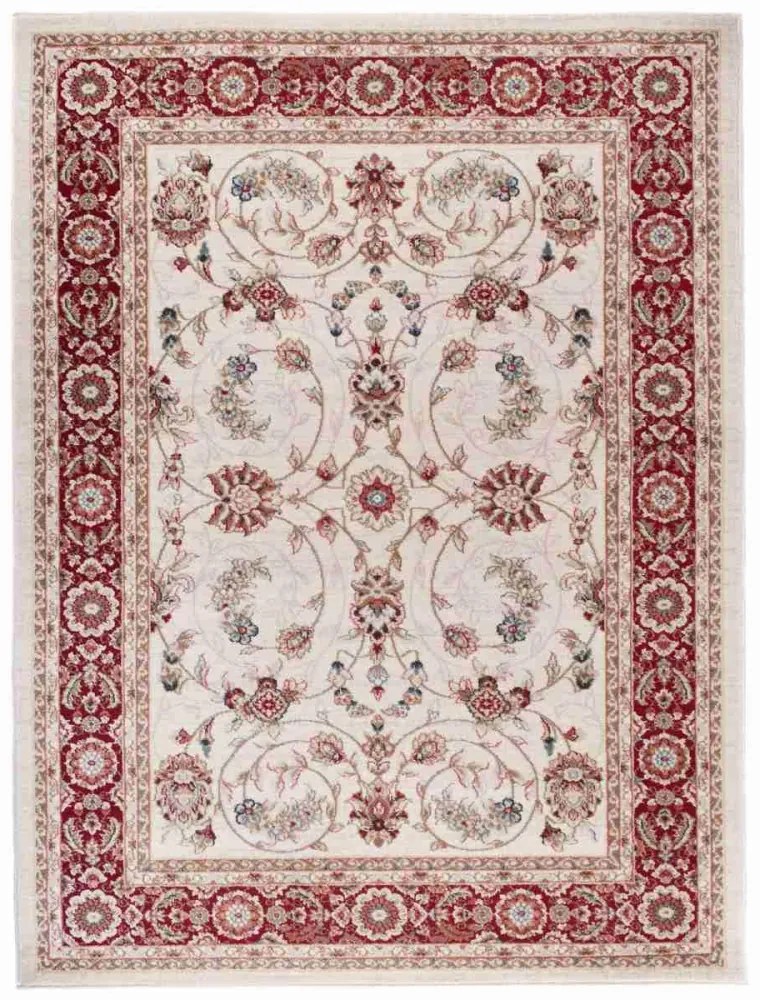 Kusový koberec klasický Fariba bíločervený 160x220cm