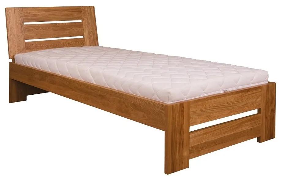Drewmax Dřevěná postel LK282 90x200 dub dub bělený