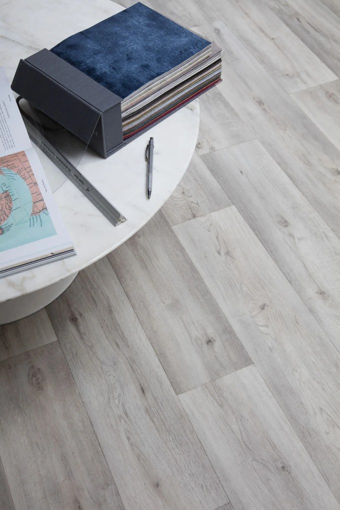 PVC podlaha - lino Ambient Silk Oak 916L, na mieru, šíře 3m,4m, šedá, bez podkladu, chodba / predsieň, Beauflor