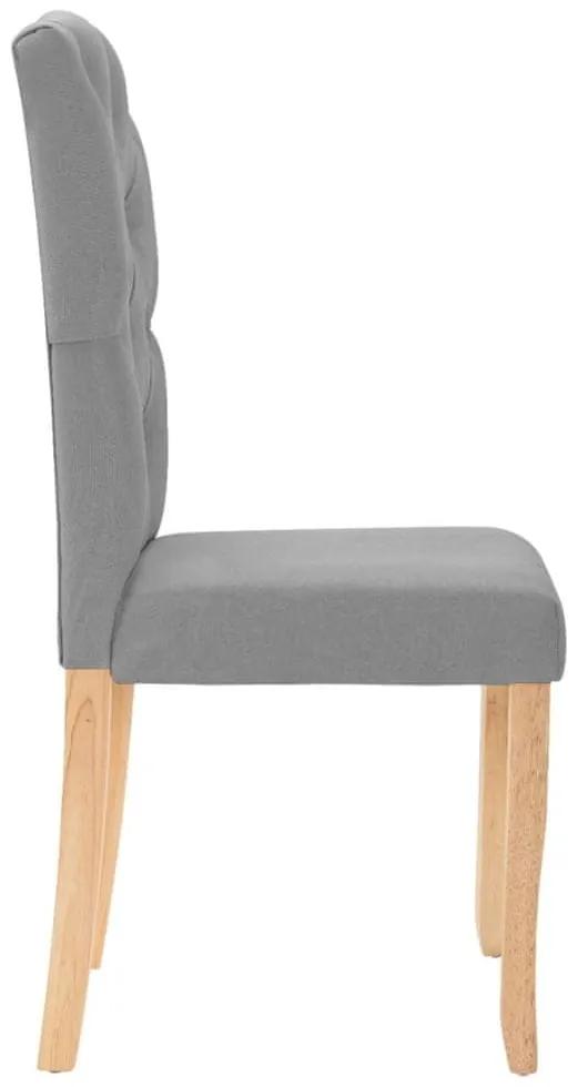 Petromila Jídelní židle 2 ks světle šedé textil