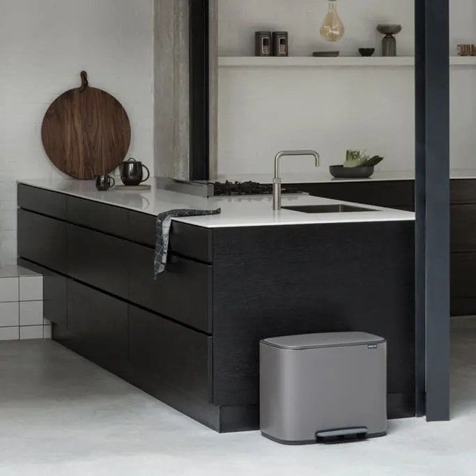 Brabantia BO pedálový koš 3x11L platinová