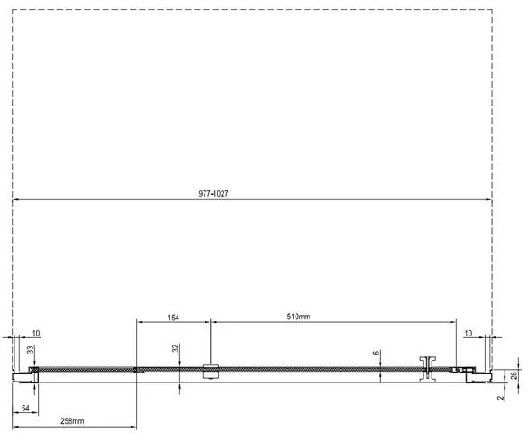 Ravak Nexty Sprchové dveře 100 cm, satin+transparent NDOP2-100 03OA0U00Z1