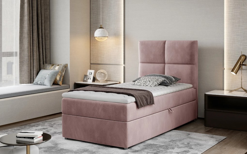 Rivia boxspring postel 90x200 Materiál / Dekor: Monolith 37