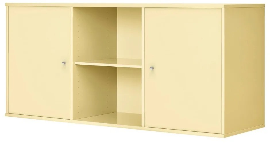Světle žlutá nízká závěsná komoda 133x61 cm Mistral – Hammel Furniture