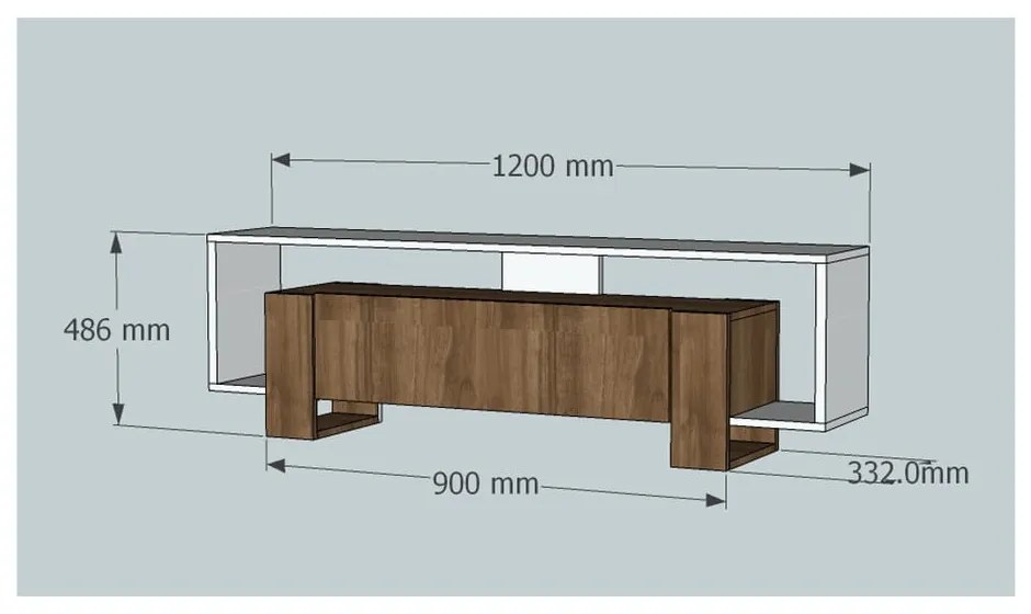 Bílá TV komoda Mery