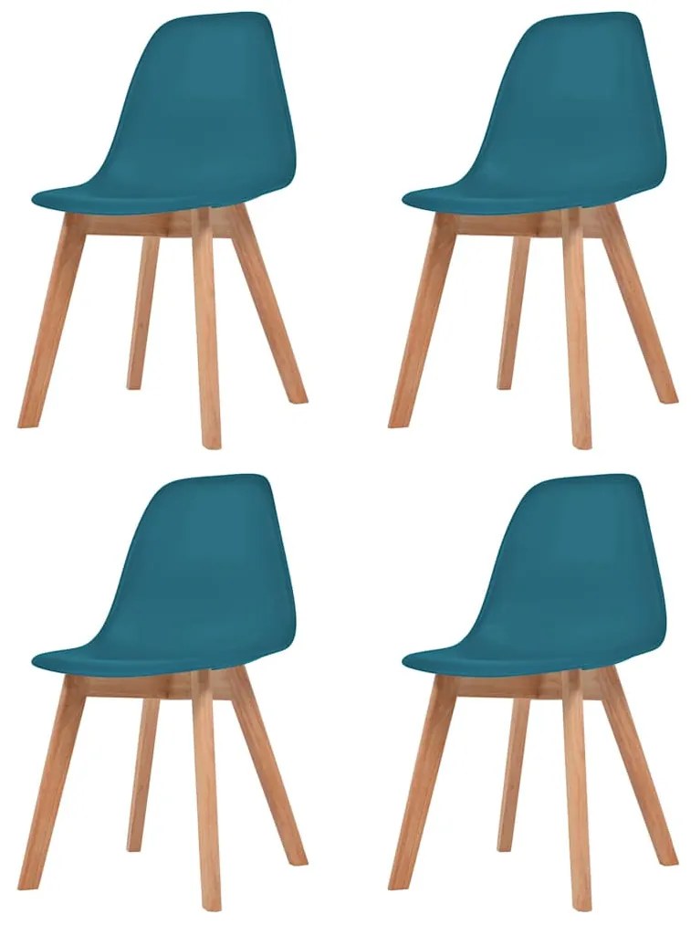 Jídelní židle 4 ks tyrkysové plast 244781