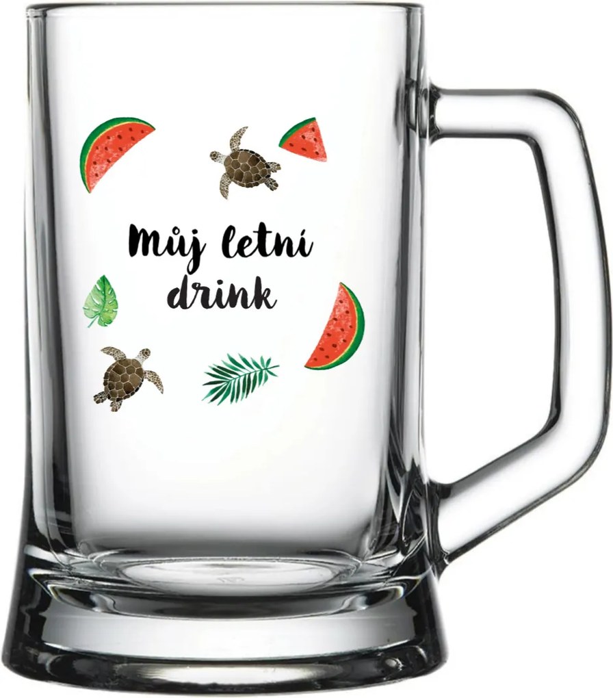 Personalizovaná pivní sklenice s letním mixem