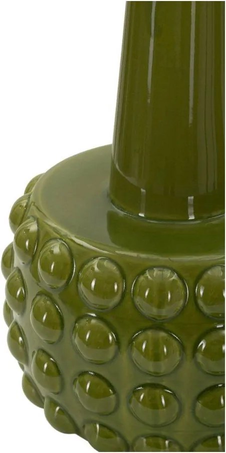 Bílá/zelená keramická stolní lampa s textilním stínidlem (výška 51,5 cm) Gress – Mauro Ferretti