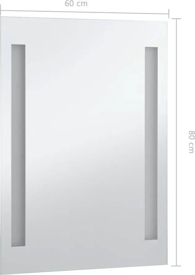 vidaXL Koupelnové nástěnné zrcadlo s LED osvětlením 60 x 80 cm [144703]