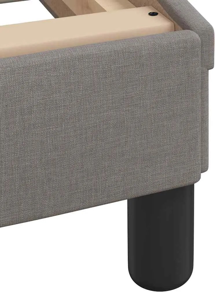 Postel s matrací Dover taupe 90 x 200 cm textil 3208328