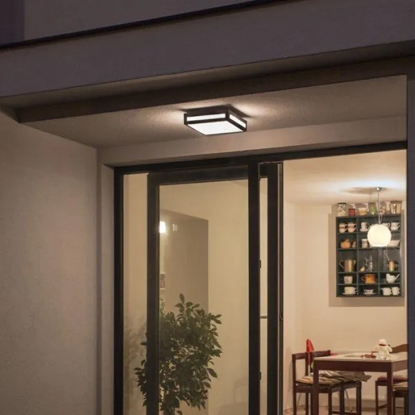 RED R10359 Venkovní svítidlo PLAKA stropní černá 230V E27 2x26W IP54 - RED - DESIGN RENDL