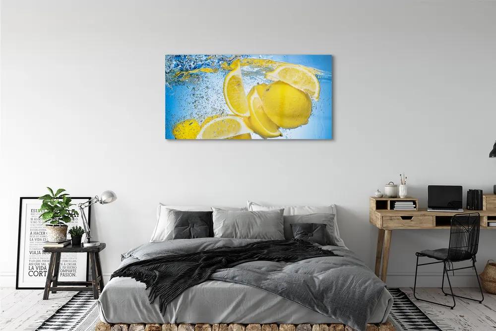 akrylový obraz Lemon ve vodě 125x50 cm