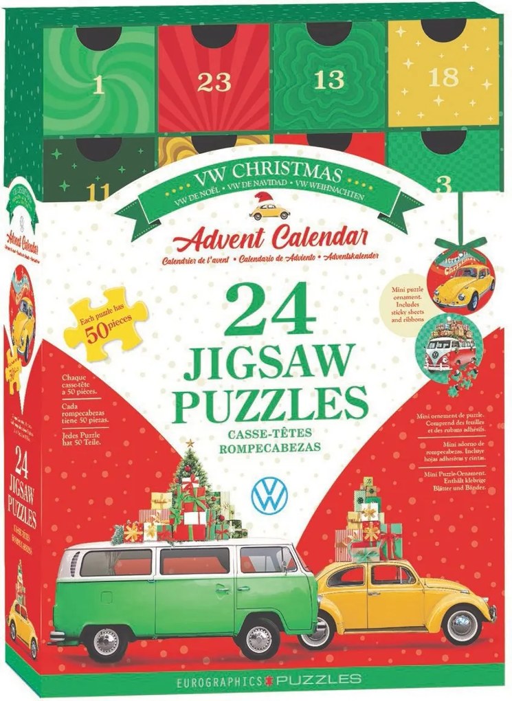 Eurographics puzzle adventní kalendář: volkswagen 24 × 50 dílků