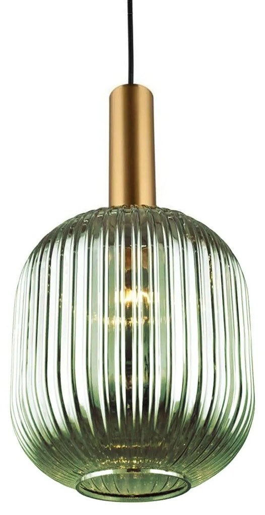 Toolight Rea, Skleněné závěsné stropní svítidlo APP462-1CP Green, OSW-00592