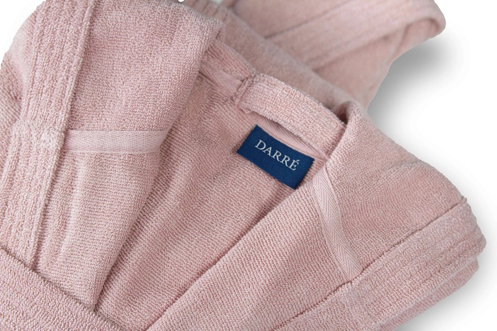 Bavlněný froté župan Comfort starorůžový Velikost: XXL-XXXL