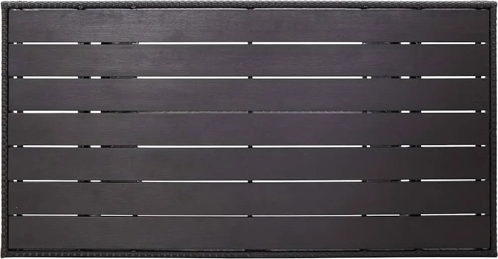 Zahradní stůl černý 120 x 70 x 66 cm polyratan 316585