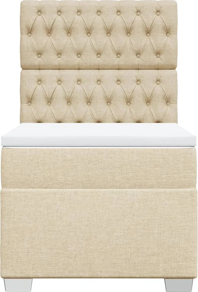 Box spring postel s matrací krémová 80 x 200 cm textil 3290327