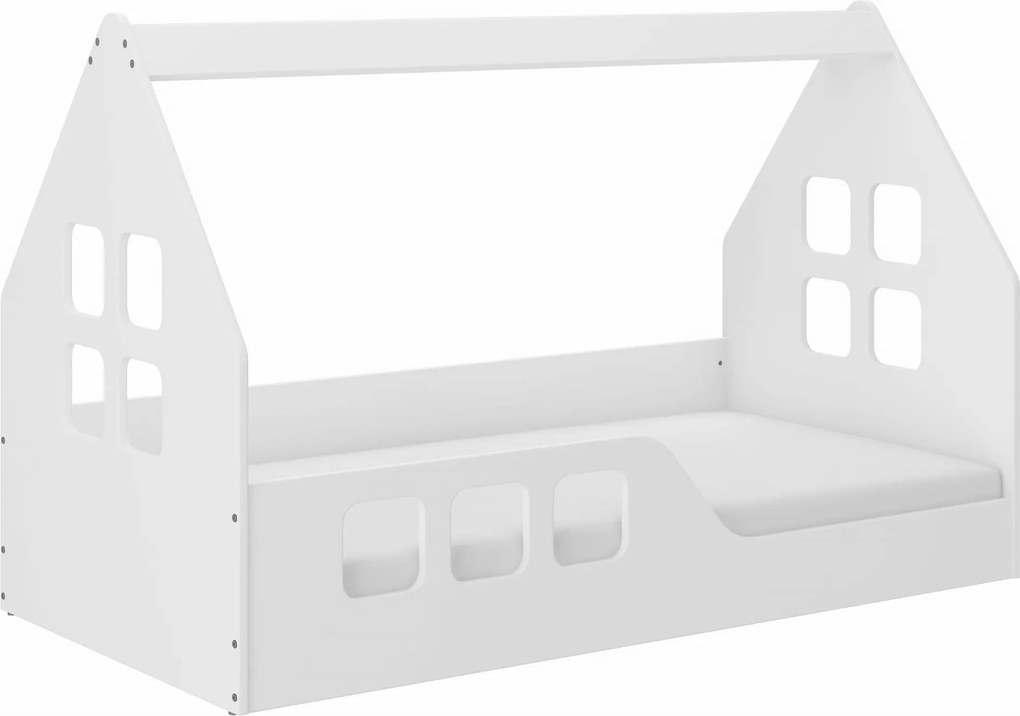 Wooden Toys Dětská postel Bezpieczny Niski DOMEK 160x80 (vlevo)
