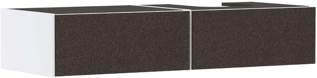 Hansgrohe Xevolos E - Umyvadlová skříňka, 28x137x55 cm, 2 zásuvky, matná bílá/textilní tmavá šedá 54322660