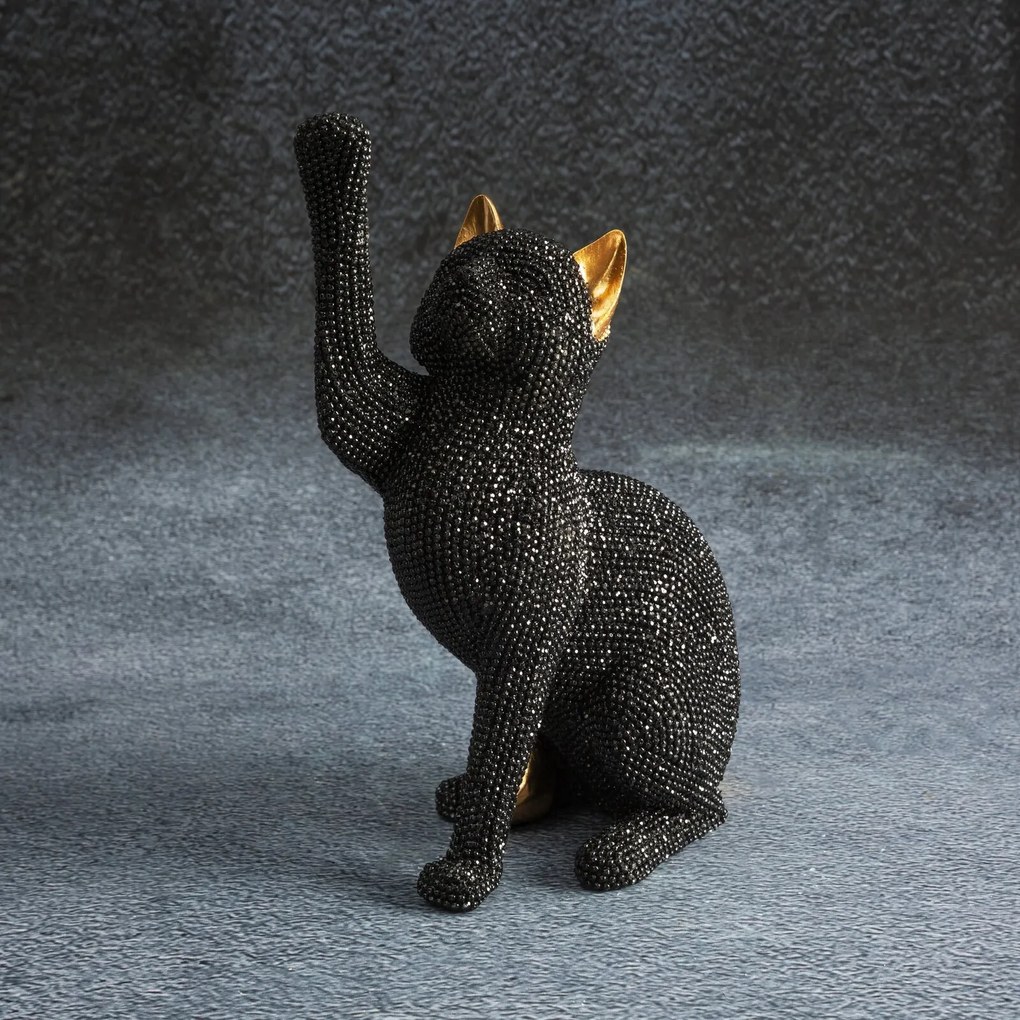 DEKORAČNÍ FIGURKA ELDO 14X8X22 CM ČERNÁ