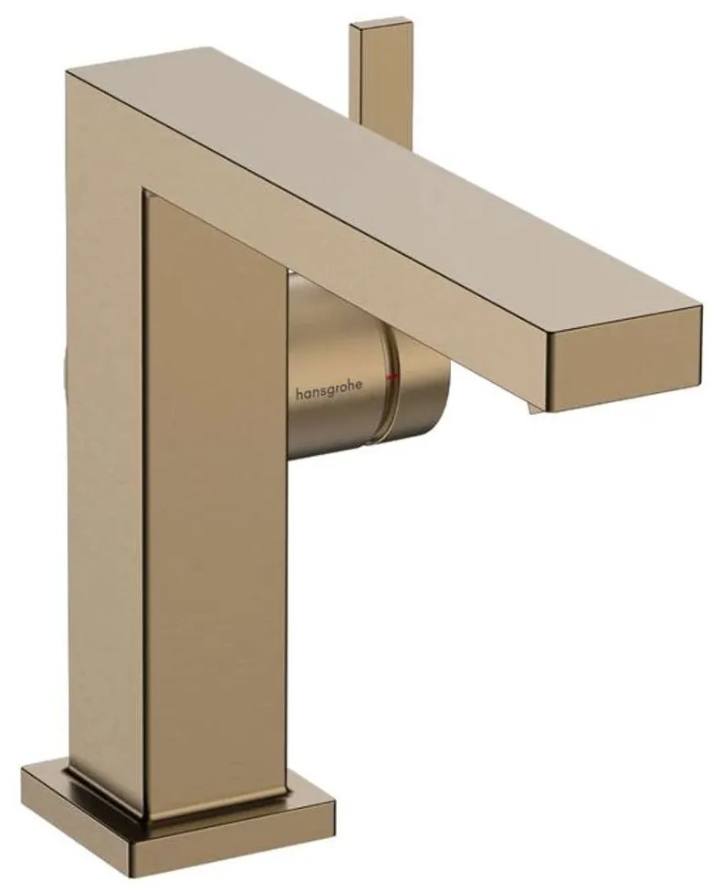 Hansgrohe Tecturis E - Umyvadlová baterie s výpustí, CoolStart, EcoSmart, kartáčovaný bronz 73023140