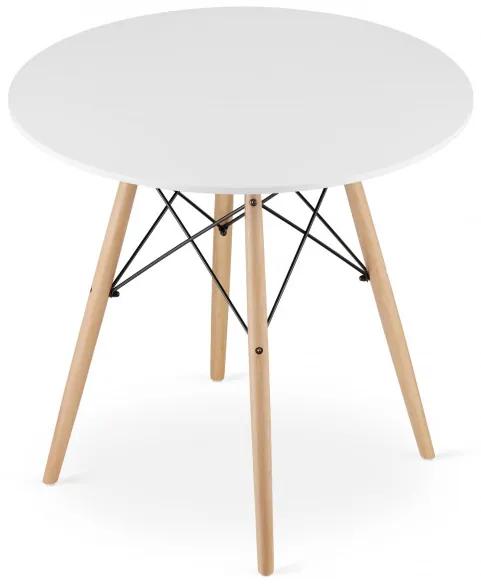 Kulatý stůl TODI 80 cm bílý