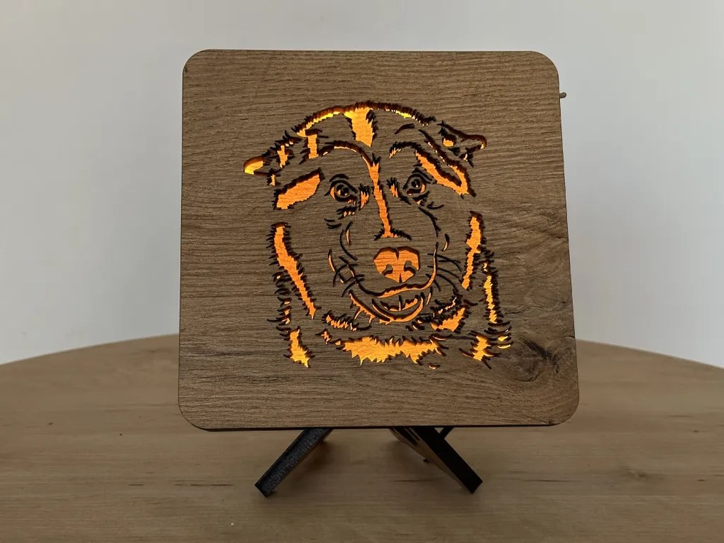 Li-Go "Husky" lampa 19x19cm provedení povrchu: černá s patinou