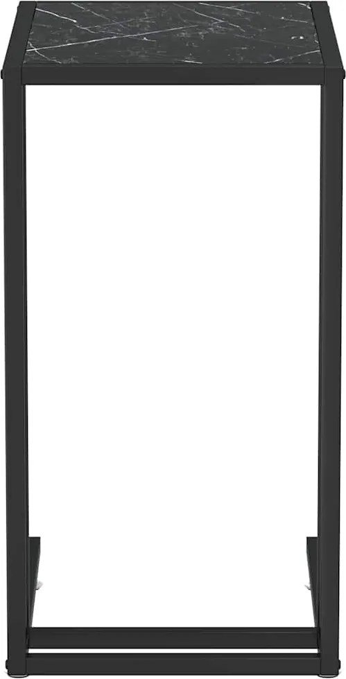 Stolek na notebook černý mramor 50 x 35 x 65 cm tvrzené sklo 331651