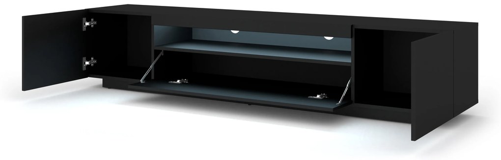 TV stolek AURA 200 | černý mat Variant: bez LED osvětlení