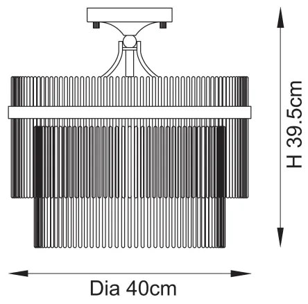 Endon 112575 - Přisazený lustr MARIETTA 3xE14/7W/230V mosaz/čirá