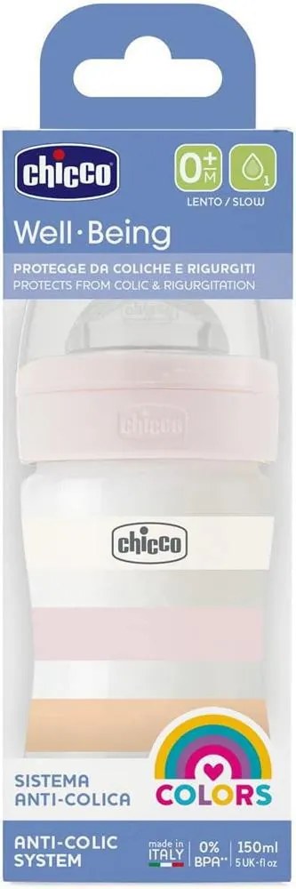 Chicco Láhev kojenecká Well-being silikon 150 ml Holka