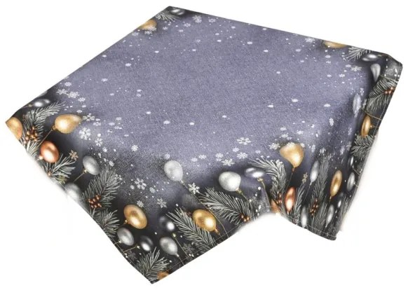 Forbyt Vánoční ubrus Jehličí a baňky CYH5918C 85x85 cm