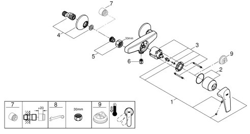 GROHE 23771000 - Sprchová baterie START FLOW lesklý chrom