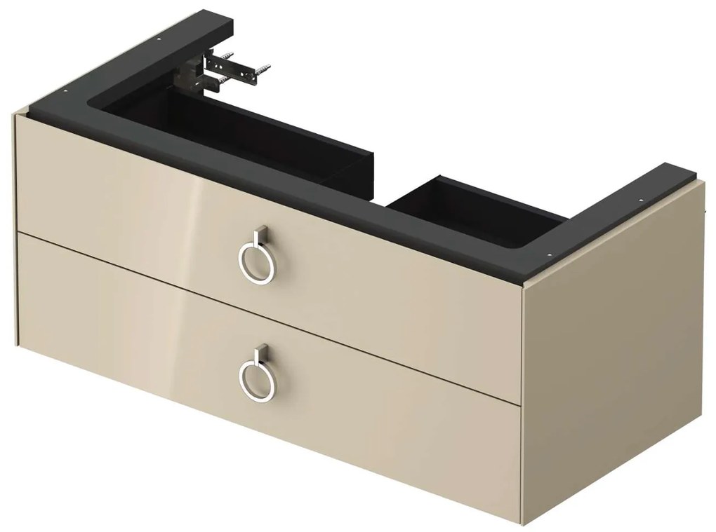 Duravit White Tulip - Umyvadlová skříňka, 98x46x41 cm, 2 zásuvky, Taupe WT43520H3H3